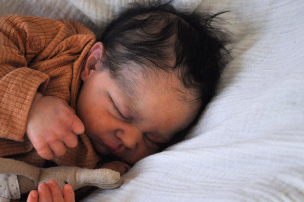 Leandre asleep reborn baby ready to ship - seji reborns